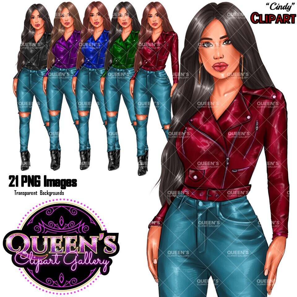 Curvy Denim Girl, Jeans Girl Clipart, Curvy Girl, Woman Clipart ...