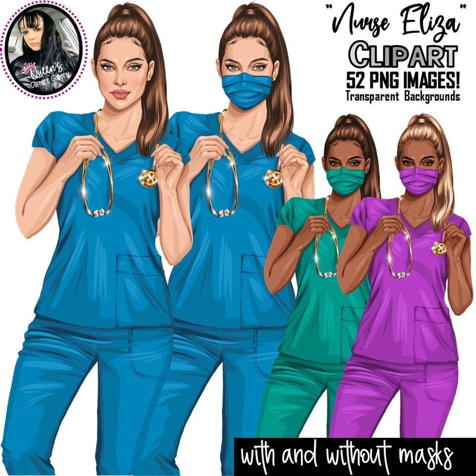 Healthcare Clipart Nurse Clipart PNG Doctor Nurse Clipart - Etsy