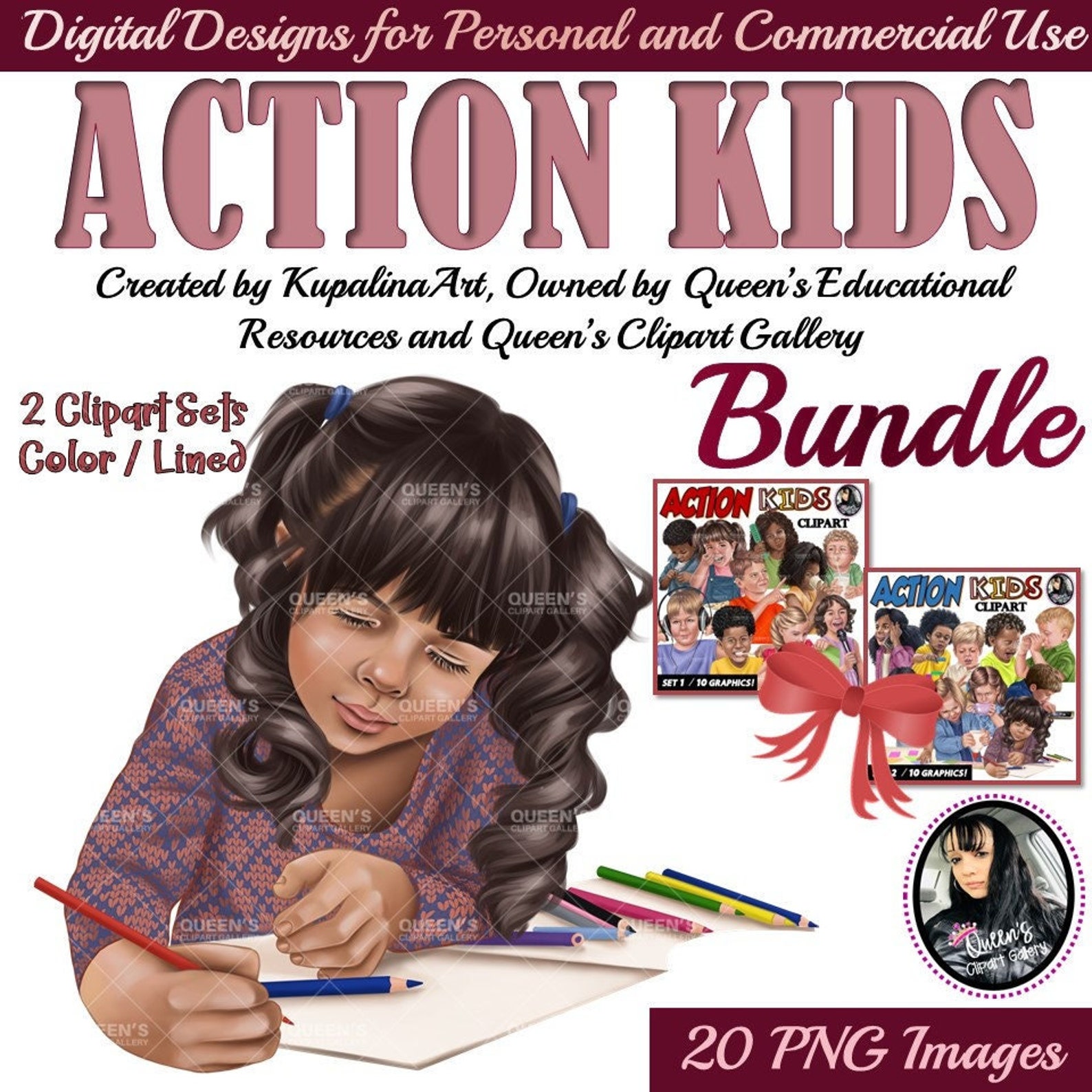 Action Kids Clipart Kids in Action Clipart Elementary - Etsy