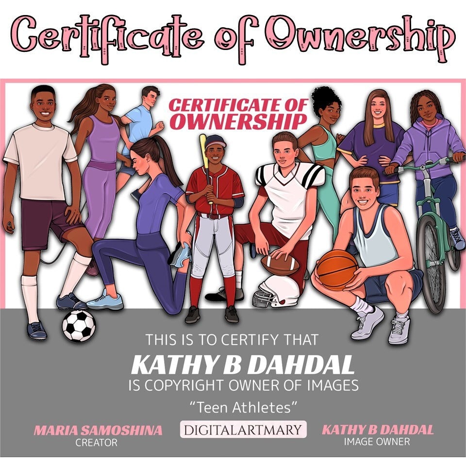 Teen Athletes Clipart: Sports Illustrations (digital Download) - Etsy