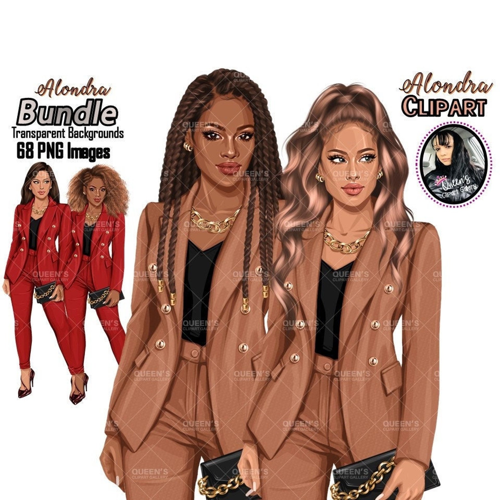 Black Girl Magic PNG, Afro Girl Clipart, Fashion Girl Clipart, Black ...