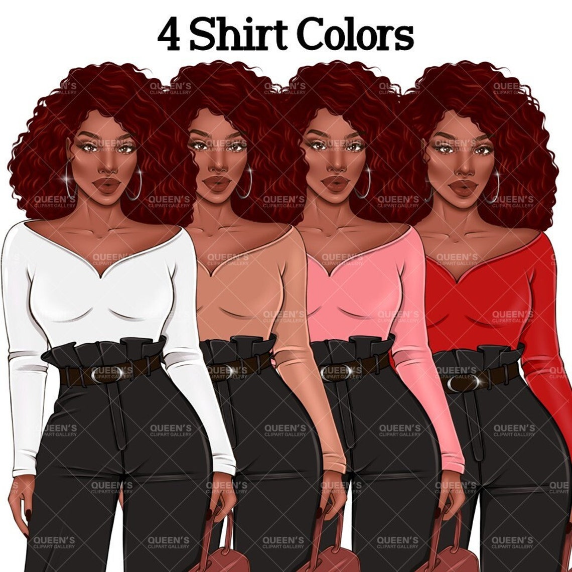 Black Girl Magic PNG Afro Girl Clipart Fashion Girl Clipart - Etsy
