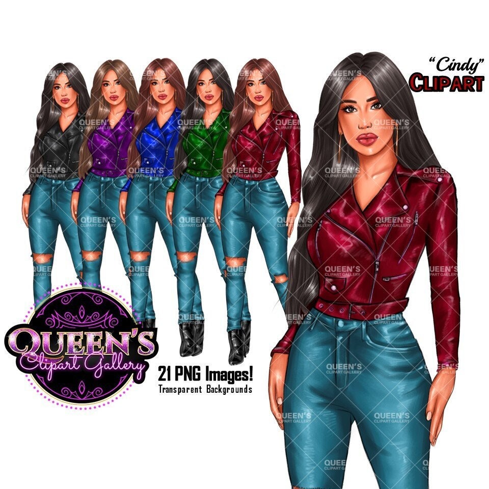 Curvy Denim Girl, Jeans Girl Clipart, Curvy Girl, Woman Clipart ...