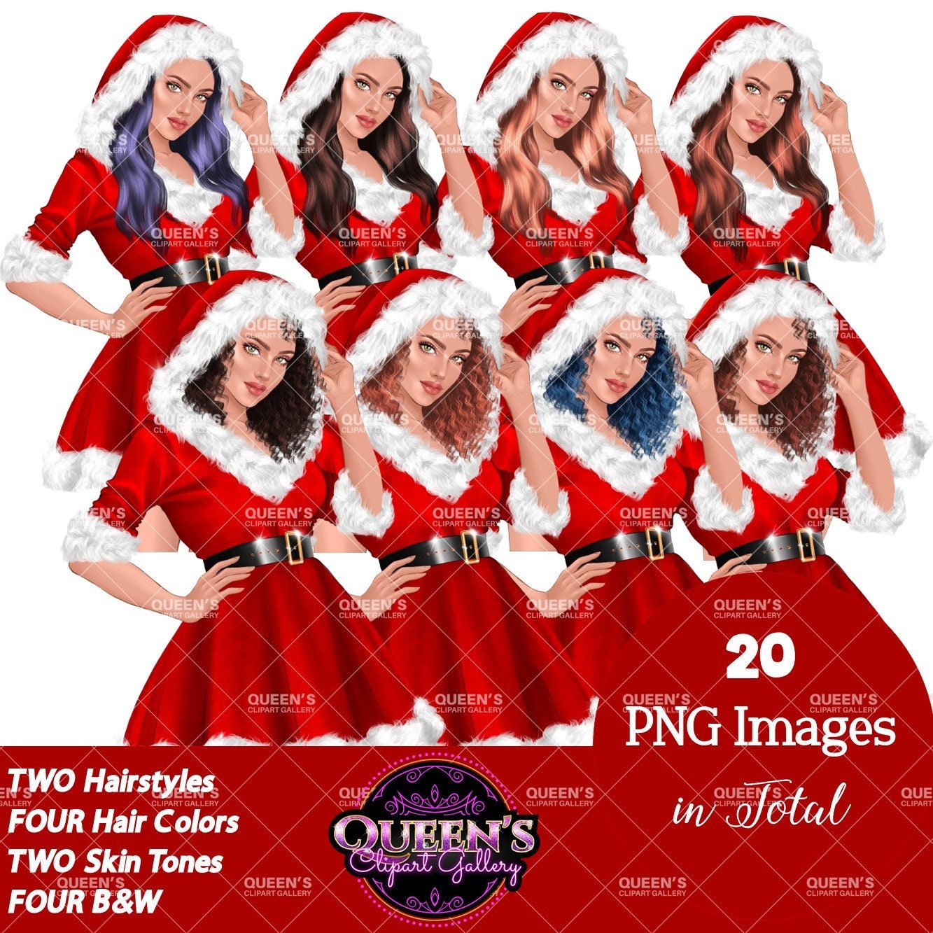 Santa Claus Clipart, Santa Costume Clipart, New Year's Clipart ...