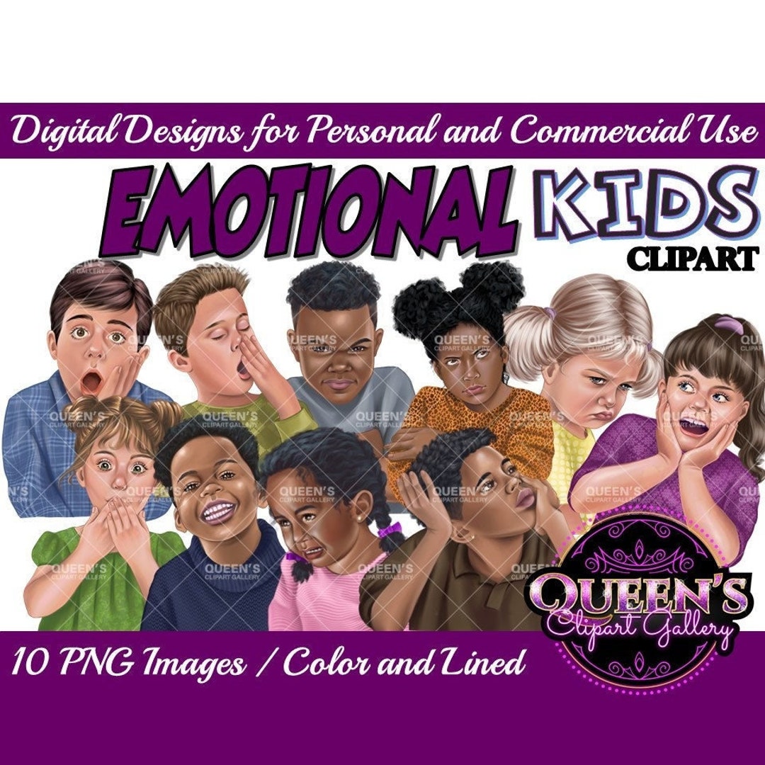 Emotional Kids Clipart, Kids Emotions and Feelings, Emotion Kids ...