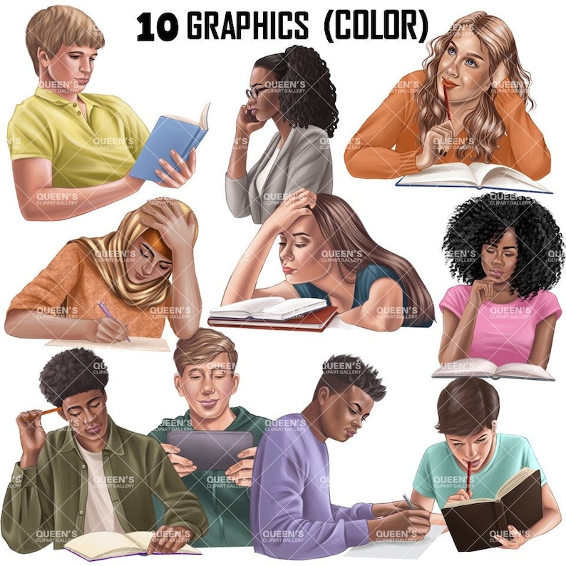 Teen Clipart Students Clipart Teens Teenagers Back to - Etsy