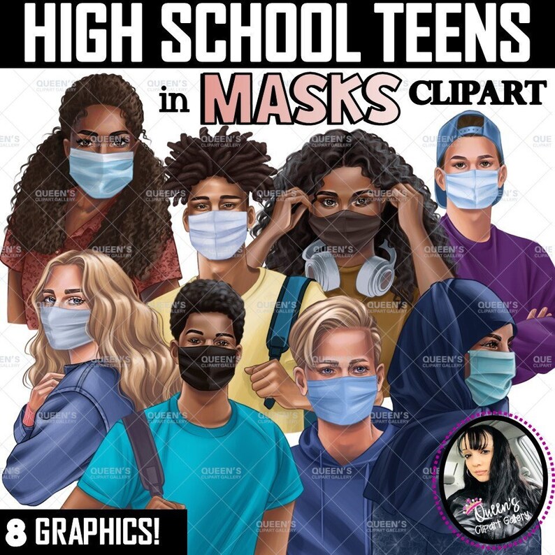 Teenagers Clipart Teens Tweens School Children School - Etsy