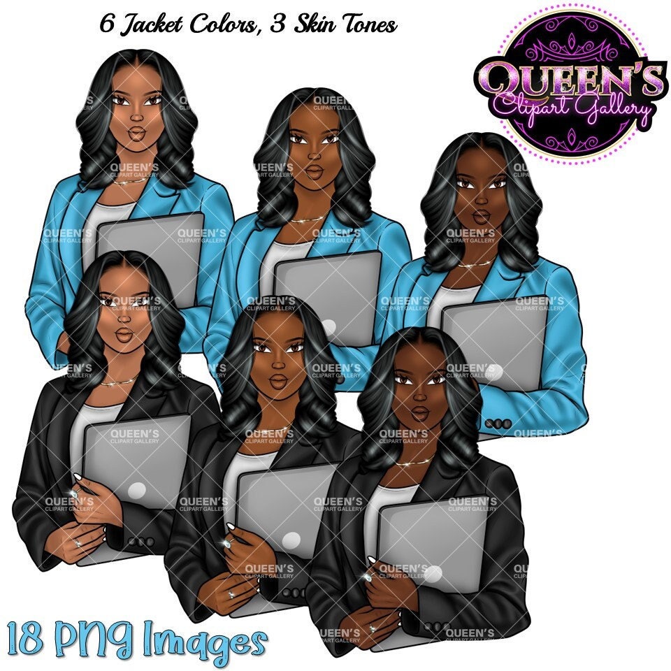 African American Woman | Lady Boss Clipart | Teacher Clipart | Afro ...
