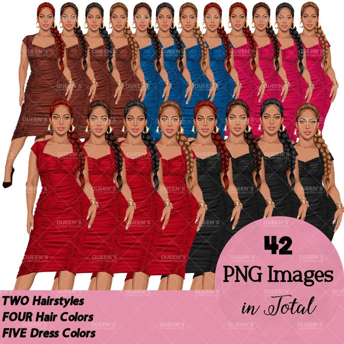 Elegant Woman Fashion Girl Clipart Fashion Illustration - Etsy