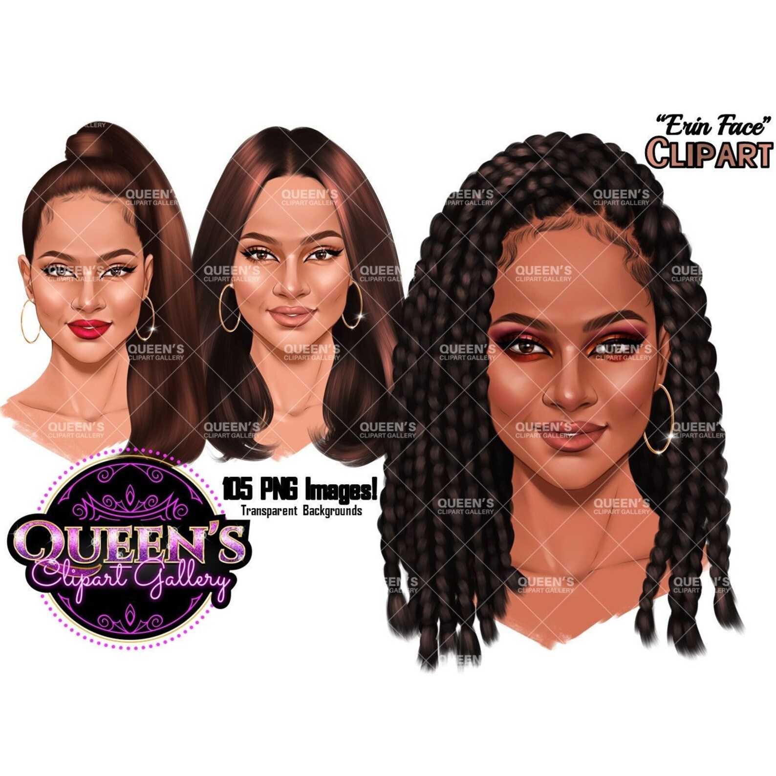 Woman Face, Afro Face Clipart, Face Clipart, Hairstyles, African ...