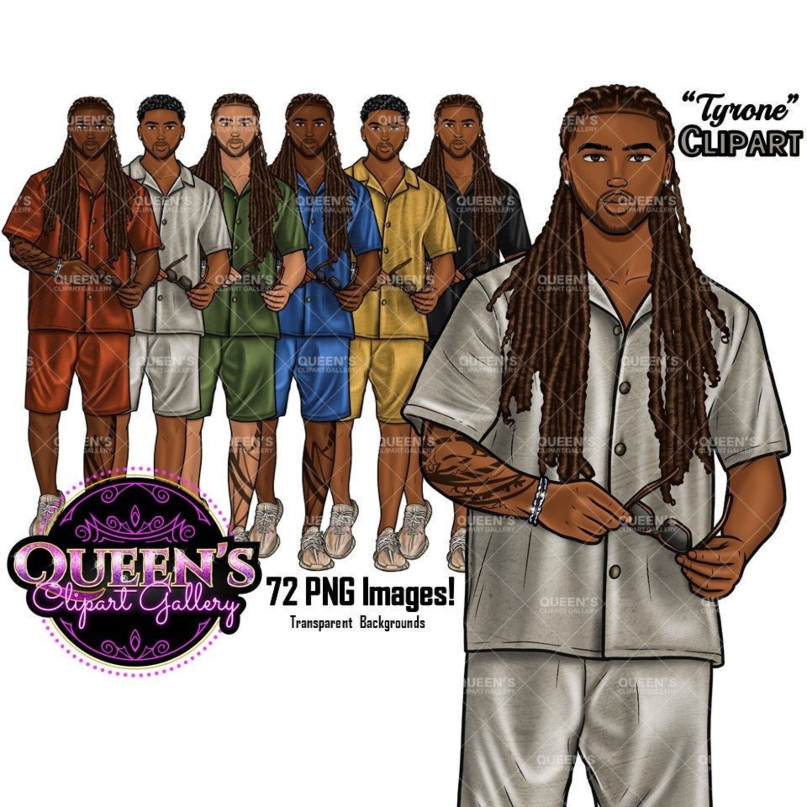 Black Man Clipart Man in Braids Handsome Man Clipart - Etsy