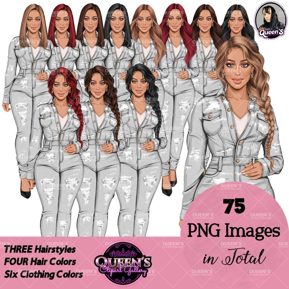 Denim Jeans Girl Clipart, Fashion Girl Clipart, Jeans Girl Clipart ...