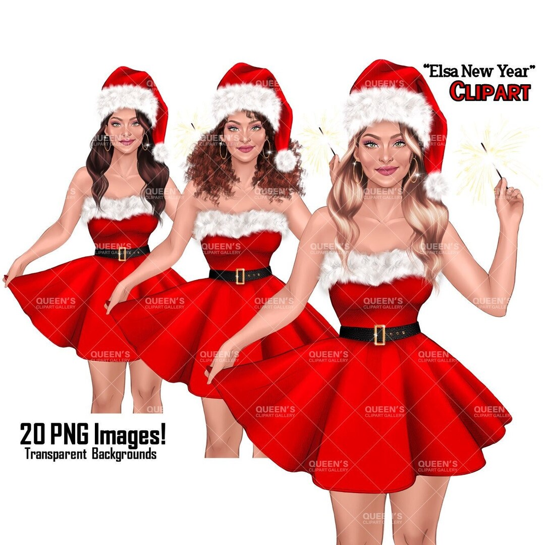 Santa Claus Clipart, Santa Costume Clipart, New Year's Clipart ...