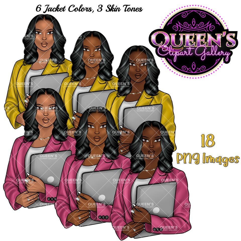 African American Woman Lady Boss Clipart Teacher Clipart Afro Woman ...