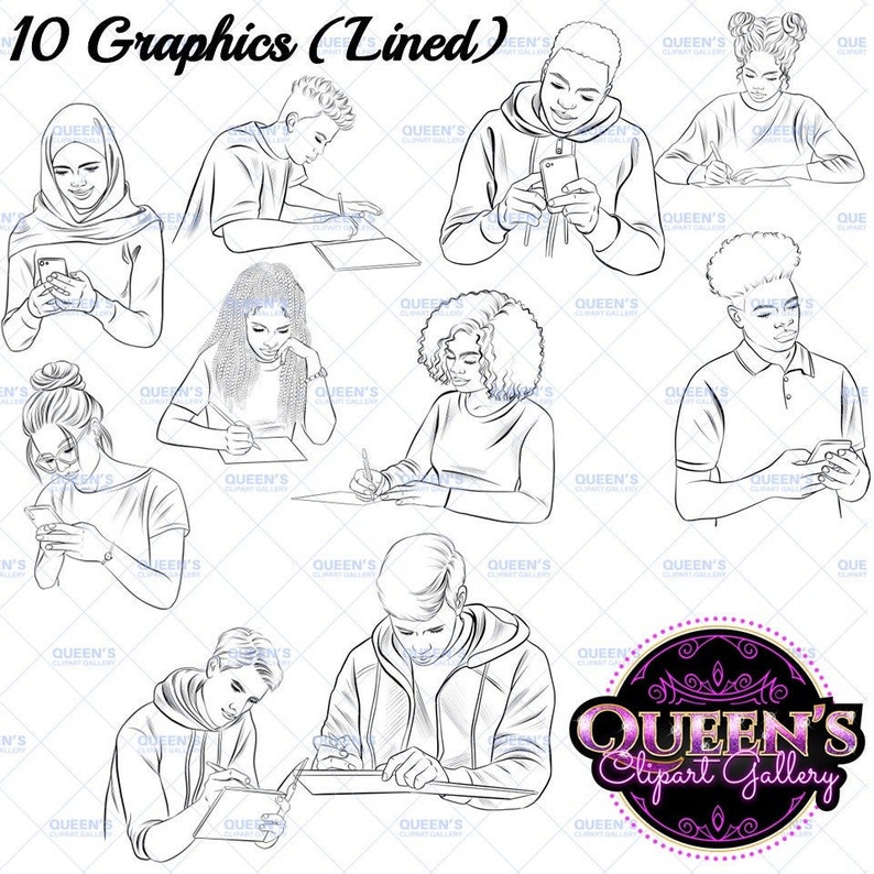 Teenagers Clipart, Teen Clipart, Students Writing, Clipart Teens ...