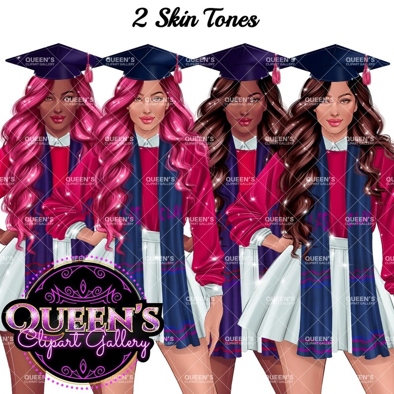 Graduation Clipart, Graduating Girls Planner Stickers, School Clipart ...