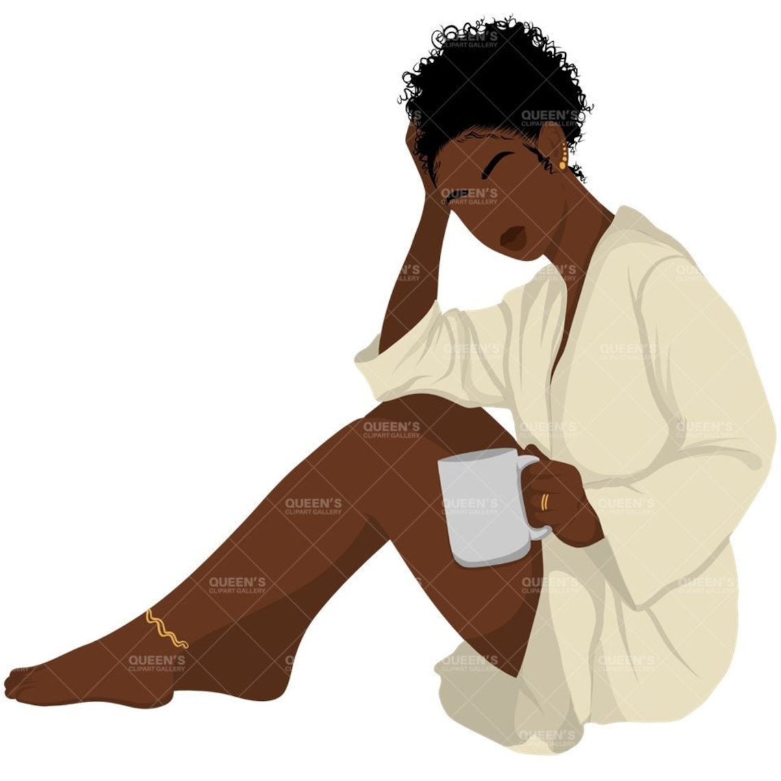 Afro Woman Relaxing Afro Girl Clipart Black Woman Black - Etsy Australia