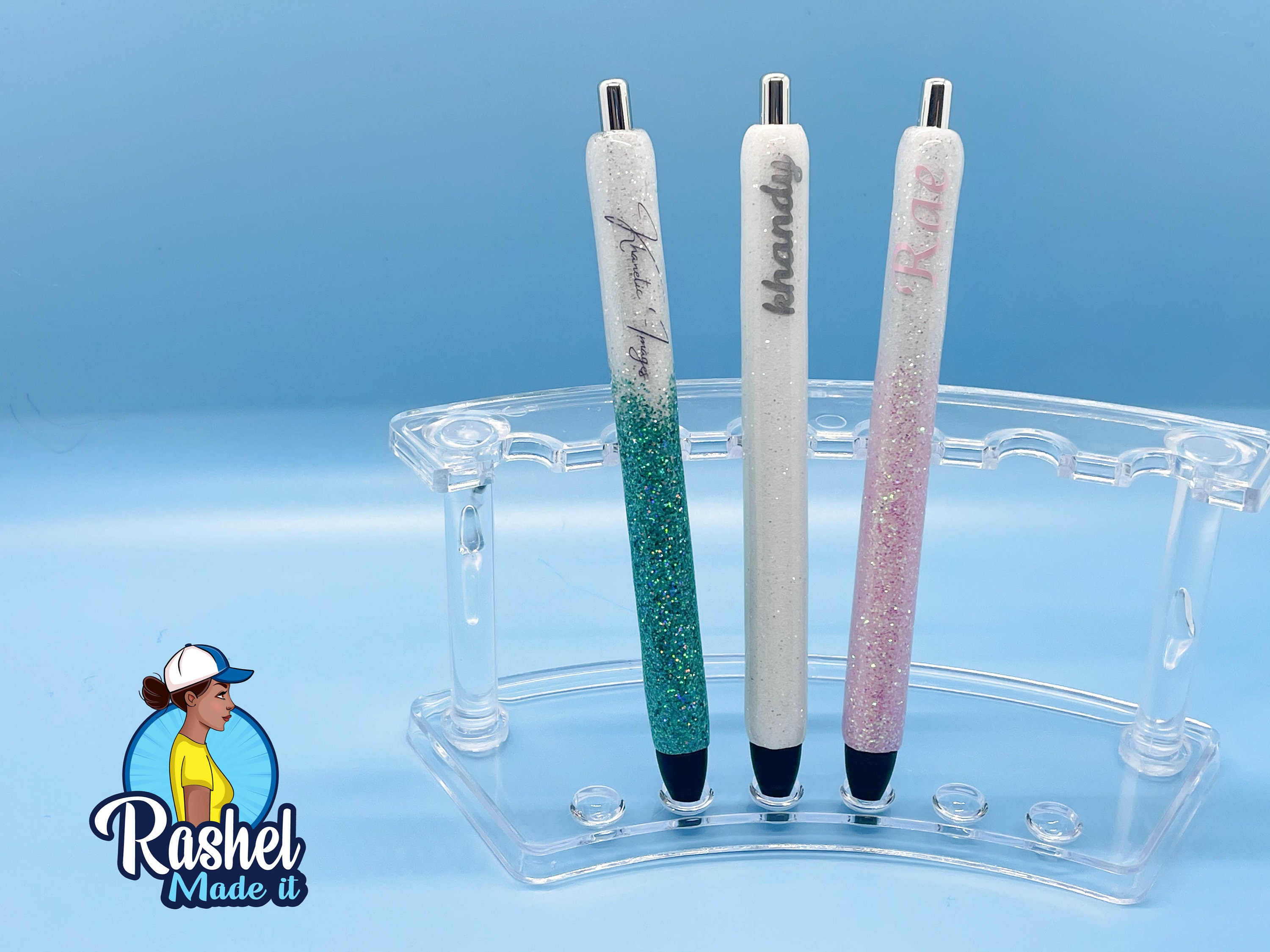 GLITTER PENS PERSONALIZED Pen Epoxy Glitter Ink Pen | Etsy