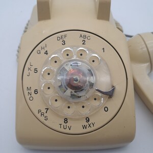 Vintage Beige Rotary Phone QSQM 500AX - Etsy