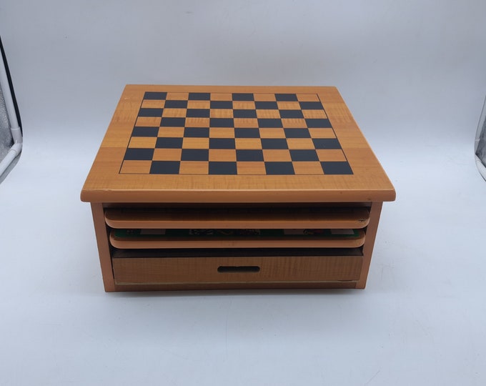 Wooden Multi Game Boards Box Set - Etsy