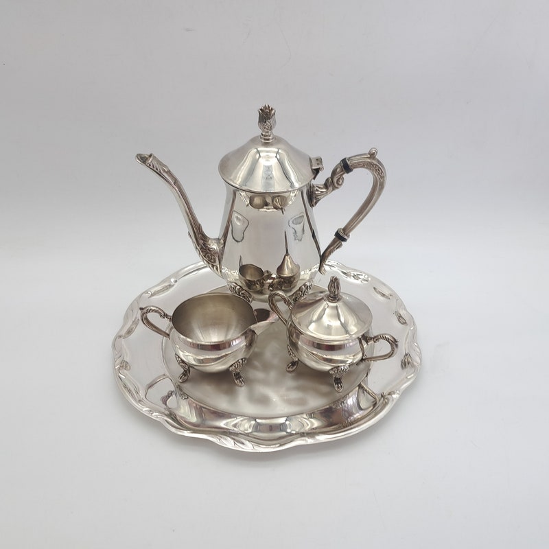 Silver Plate Tea Set - Etsy