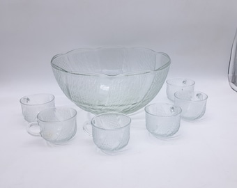 Cut Glass Punch Bowl Set of 4 From Italy, 4 Moderno by RIEKES CRISA ...