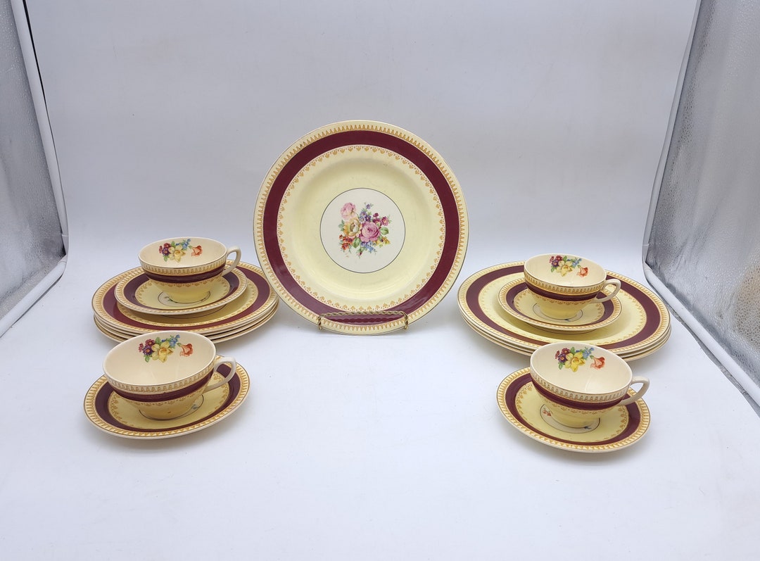 Sherborne 4 Place Dinner Set by Wood & Sons - Etsy Canada
