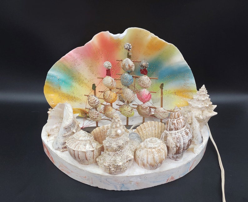 Sea Shell Ship Lighted Display - Etsy