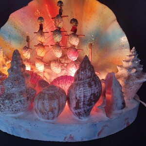 Sea Shell Ship Lighted Display - Etsy