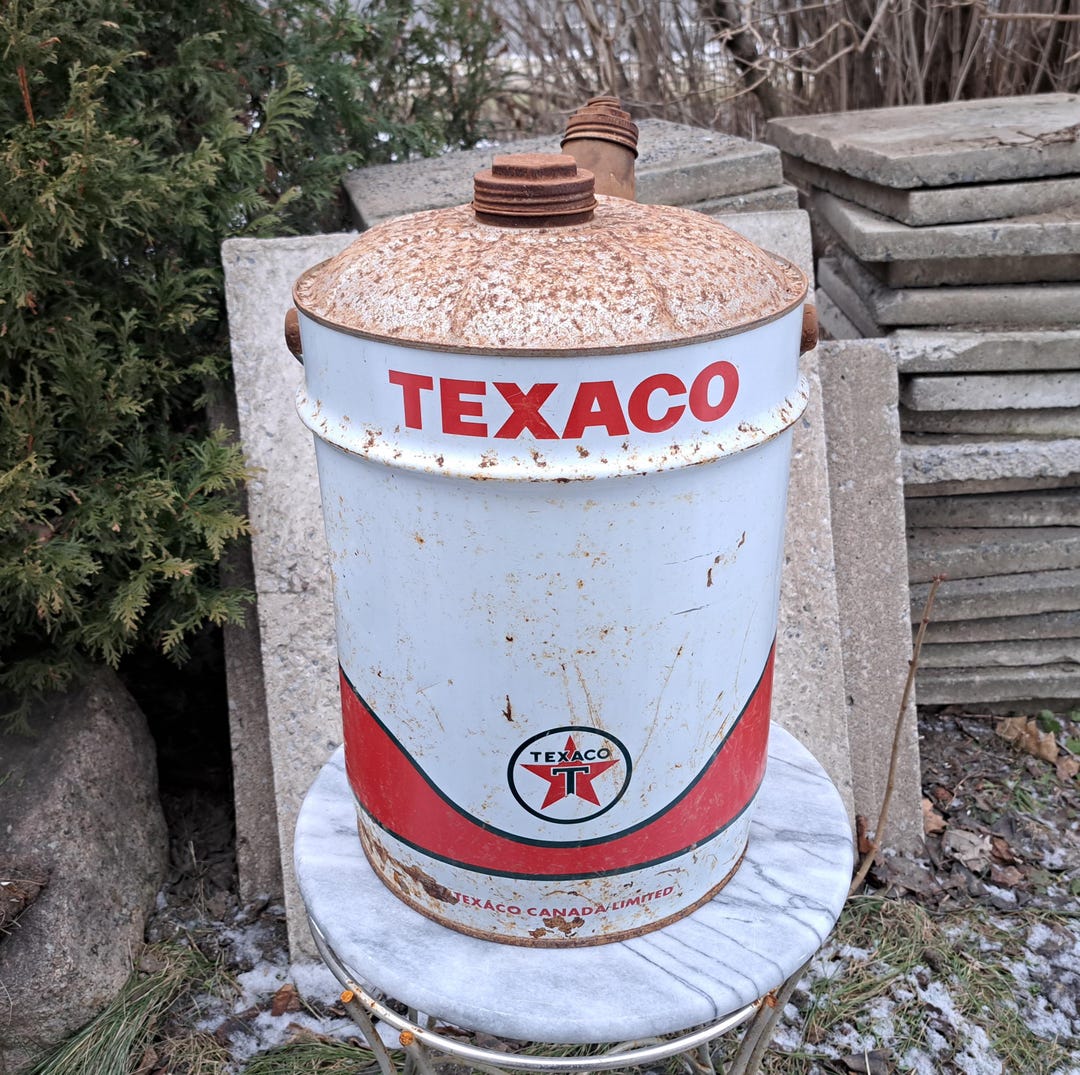 Vintage Texaco 5 Gallon Oil Can - Etsy