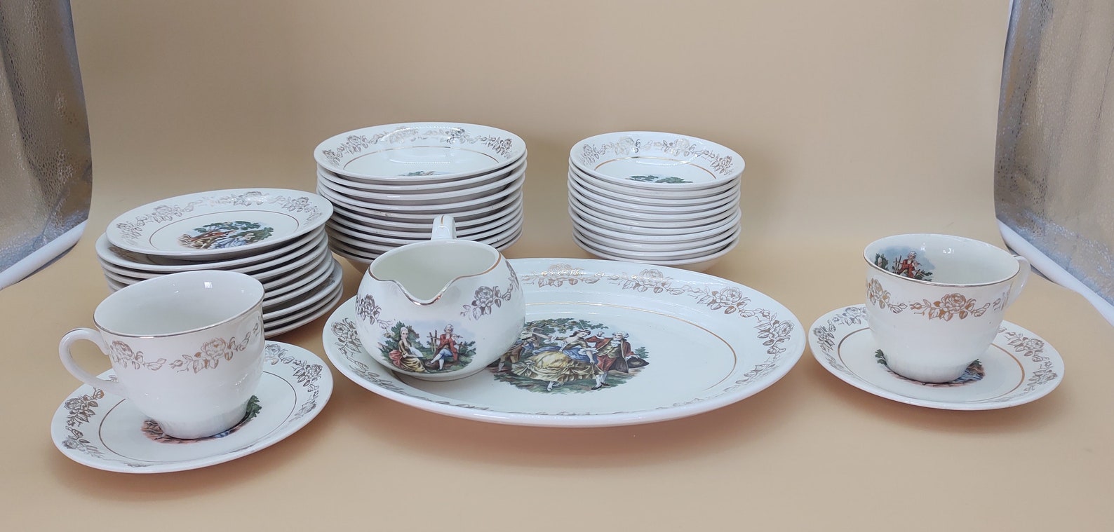 British Empire Ware Menuet 35 Piece Dinner Set bowls - Etsy Canada
