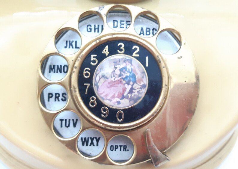 Vintage French Style Retro Rotary Telephone - Etsy