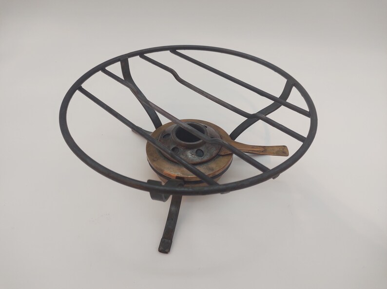 Vintage Swiss Fondue Set orange Pot Stand and Burner | Etsy