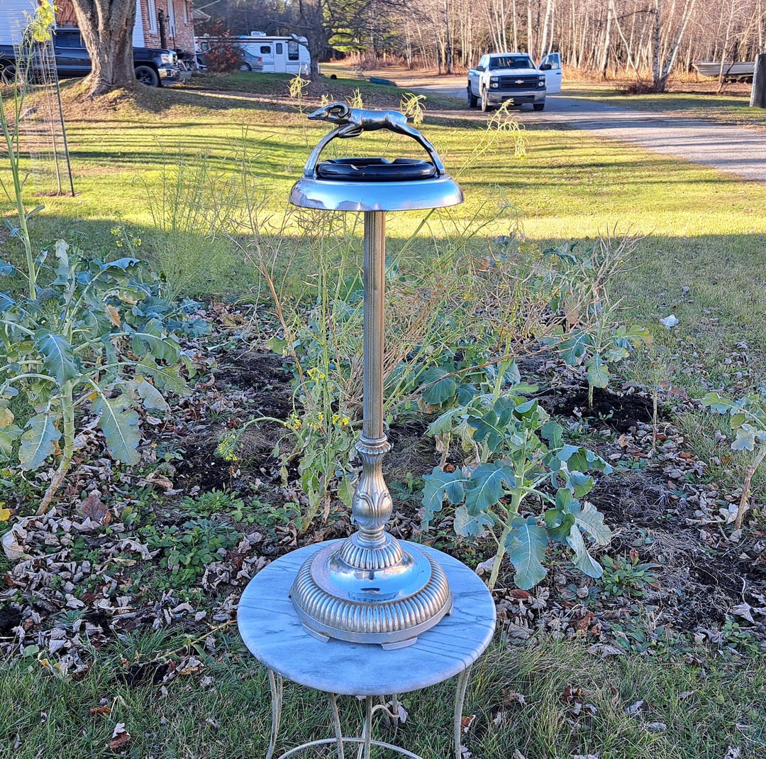 Vintage Metal Ashtray Stand - Etsy