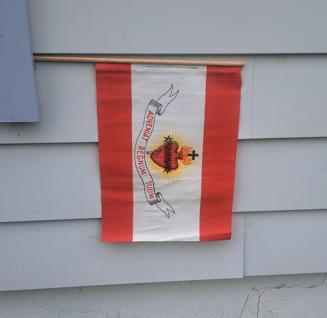 Antique Catholic Processional Flag Adveniat Regnum Tuum - Etsy