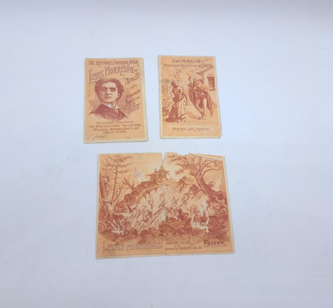 Theater Pamphlet -1894 Lewis Morrison Faust - Etsy