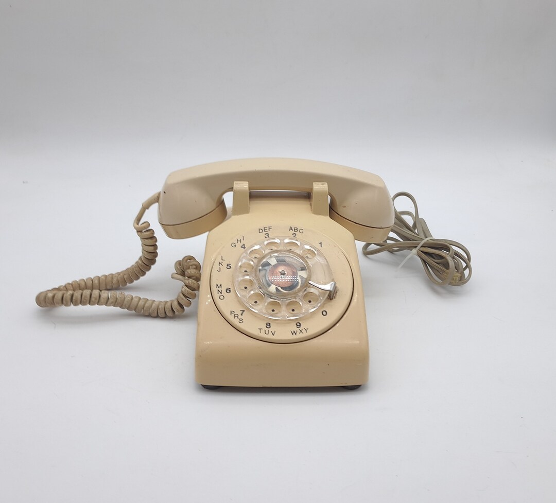 Vintage Beige Rotary Telephone NE-500 - Etsy