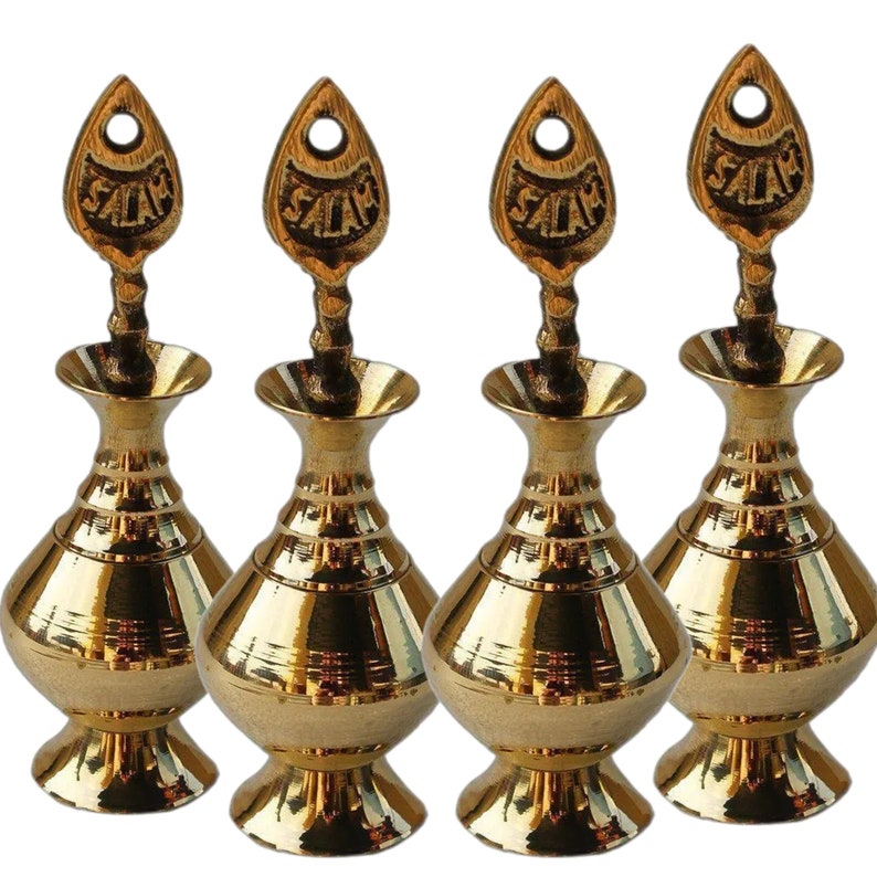 Islamic Vintage Hand Made Brass Golden Surmedani Gold Surma Dani Pot ...