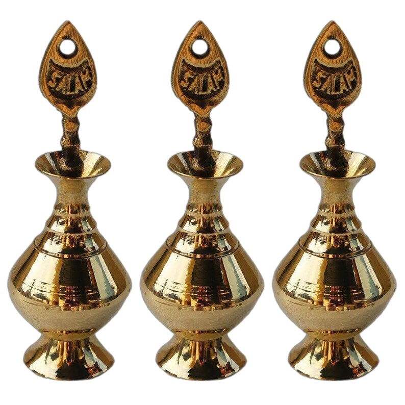 Islamic Vintage Hand Made Brass Golden Surmedani Gold Surma Dani Pot ...