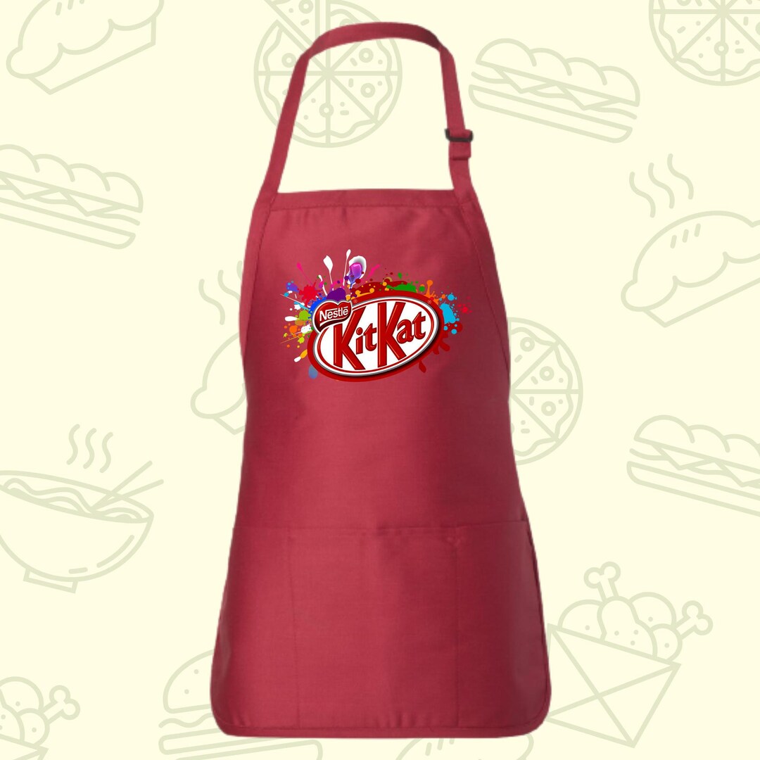 Chocolate Candy Design Apron, Chocolate Themed Apron, Kitkat Chocolate ...