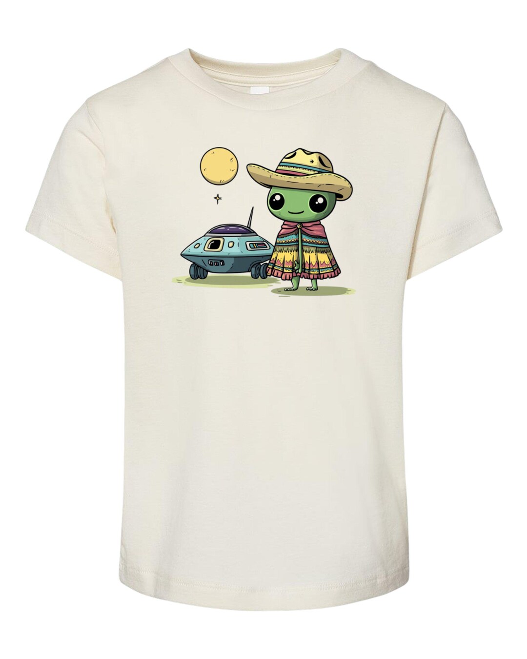 Kawaii Alien Poncho UFO Baby Toddler Shirt • Natural Color Clothing ...