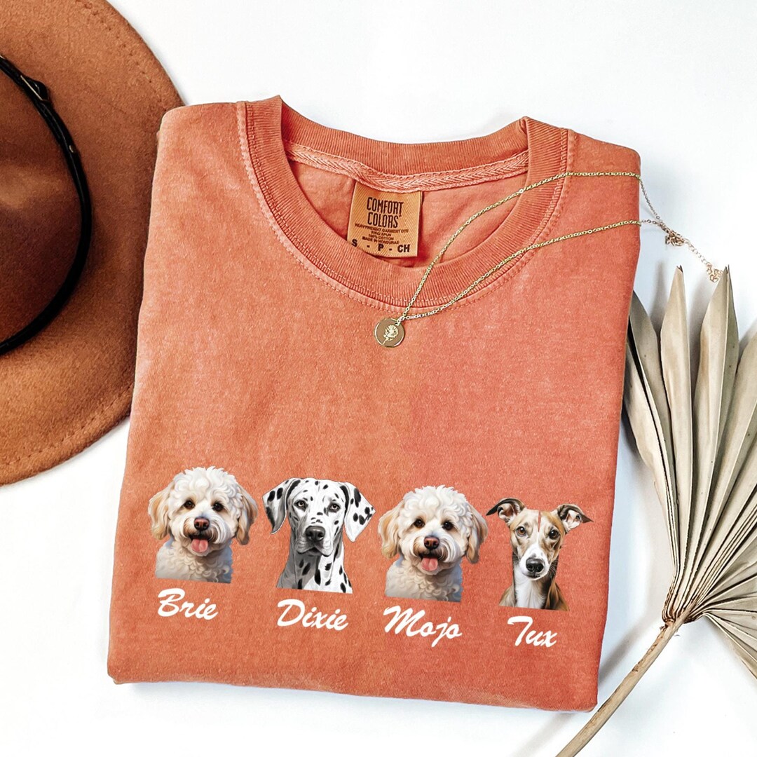 Custom Dog Breed Shirt, Comfort Colors® Pet Lover Shirt, Personalized Dog Name Gift, Fur Baby ...