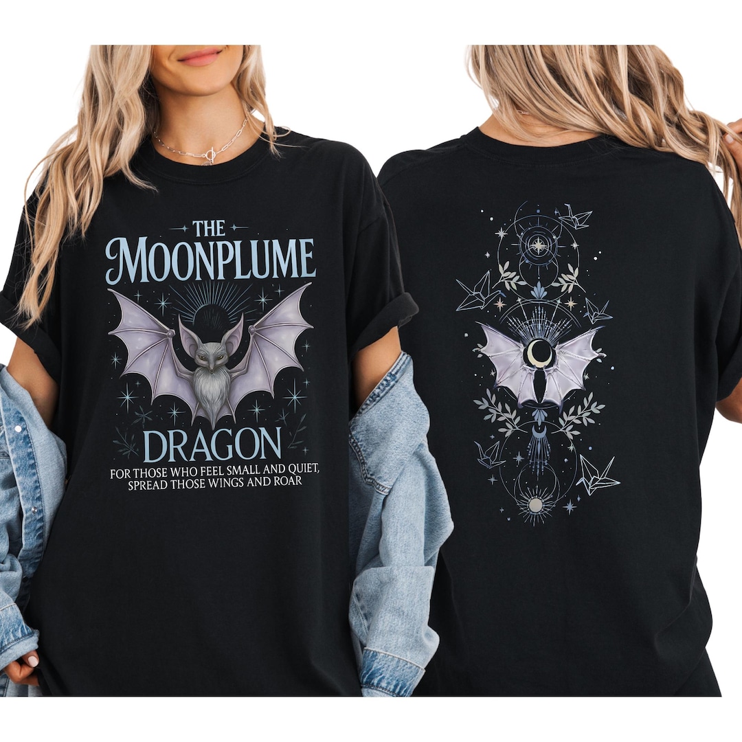 The Moon Plume Dragon Comfort Colors® Shirt, Mystical Fantasy Creature ...