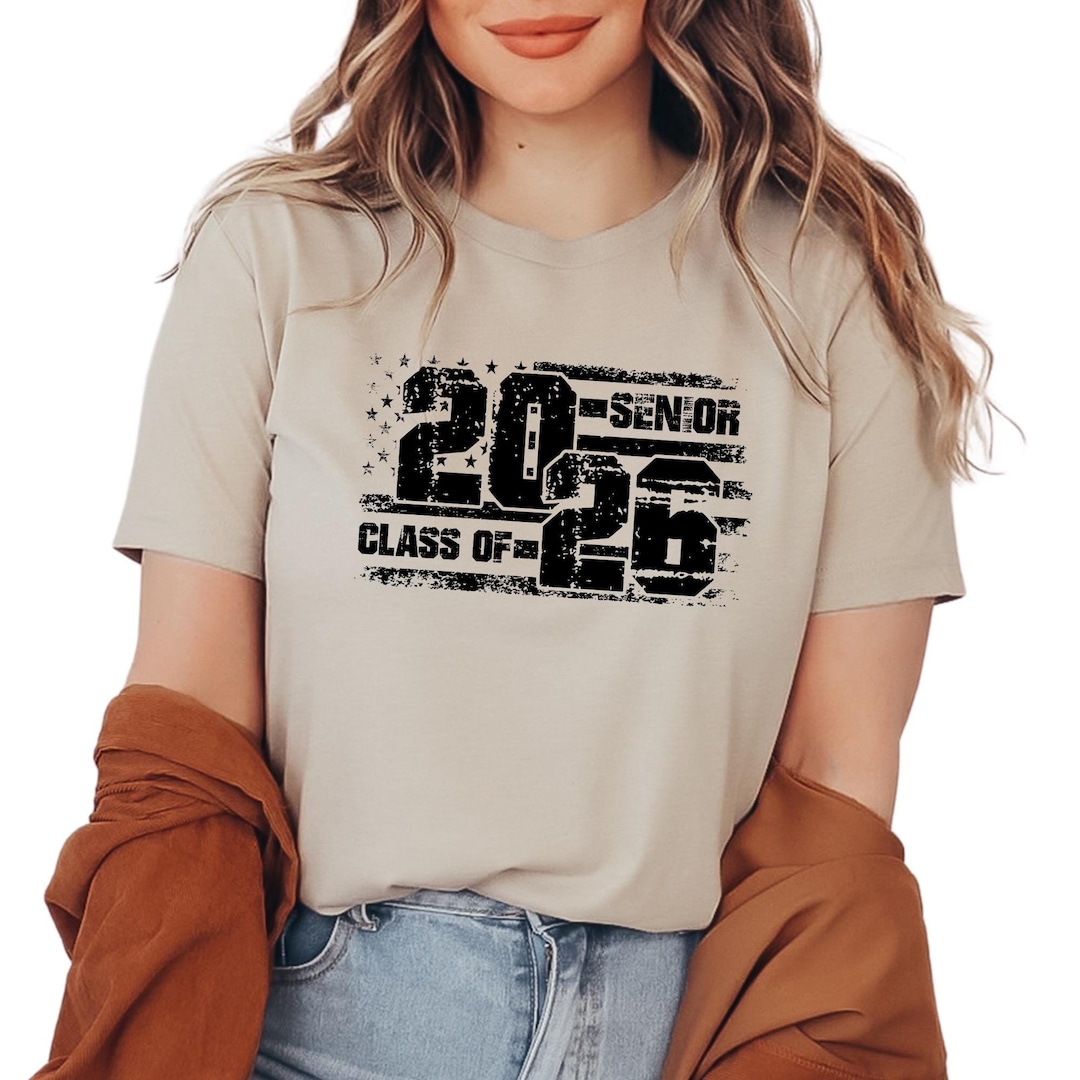American Flag Senior 2026 Shirt, High School College, Proud Senior Gift ...