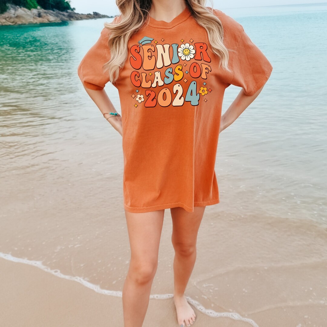 Comfort Colors® Senior Class of 2024 Shirt, Retro Senior Shirt, High ...