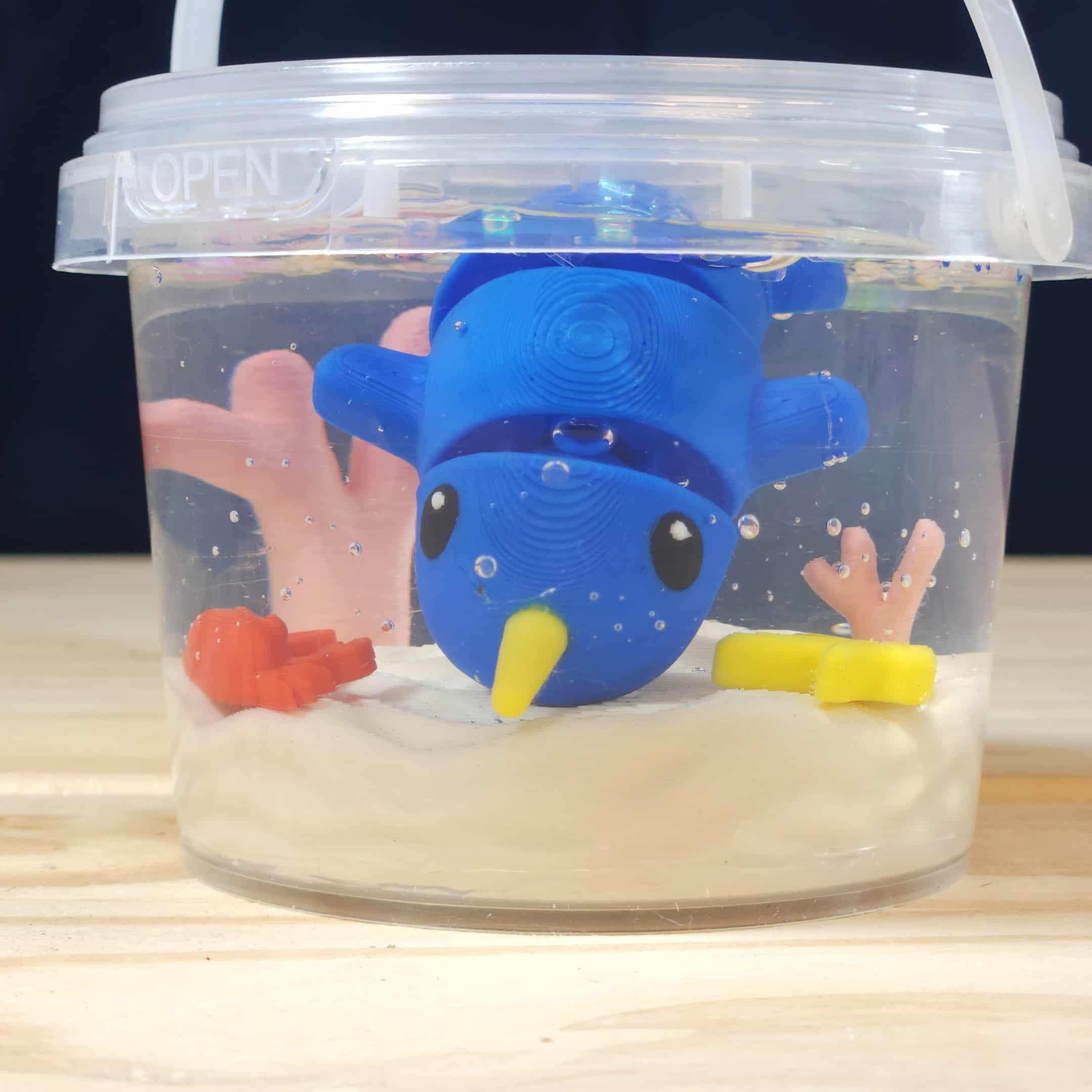 Slime Habitat Kit – 3D Printed Animal in Underwater Scene – Sensory ...