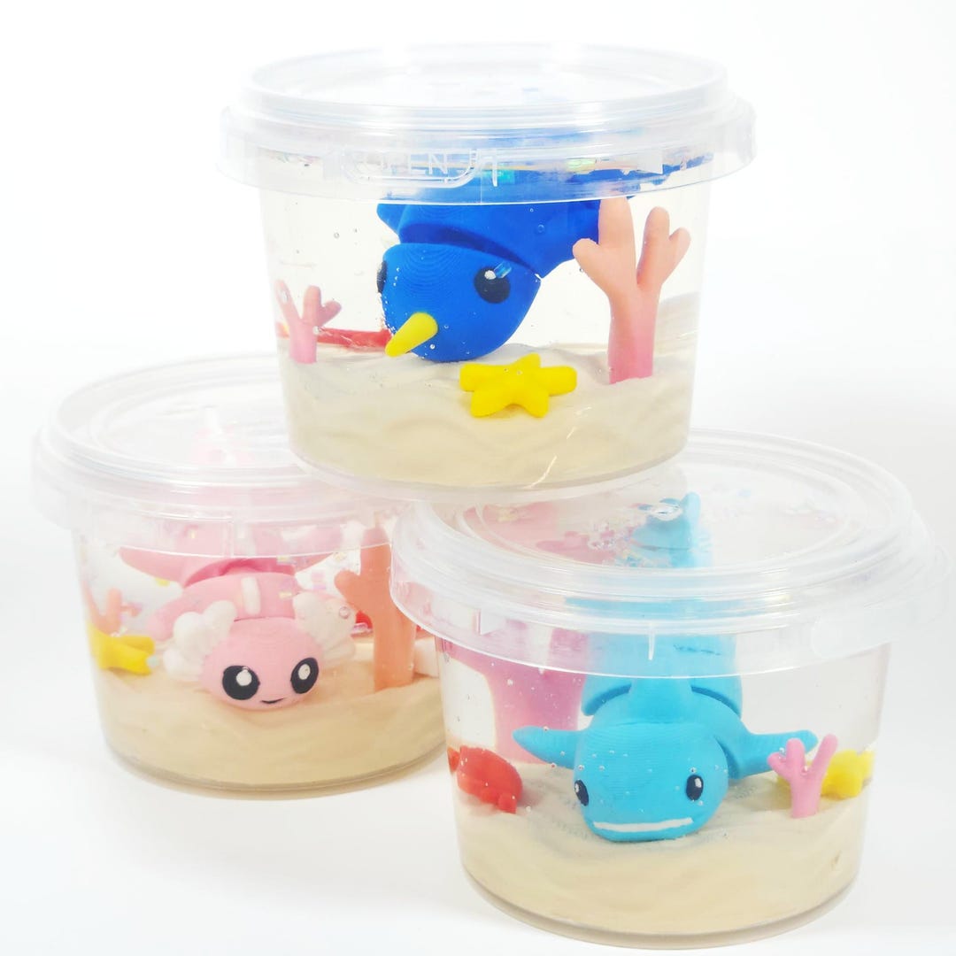 Slime Habitat Kit – 3D Printed Animal in Underwater Scene – Sensory ...