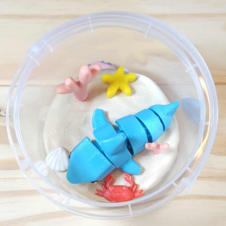 Slime Habitat Kit – 3D Printed Animal in Underwater Scene – Sensory ...