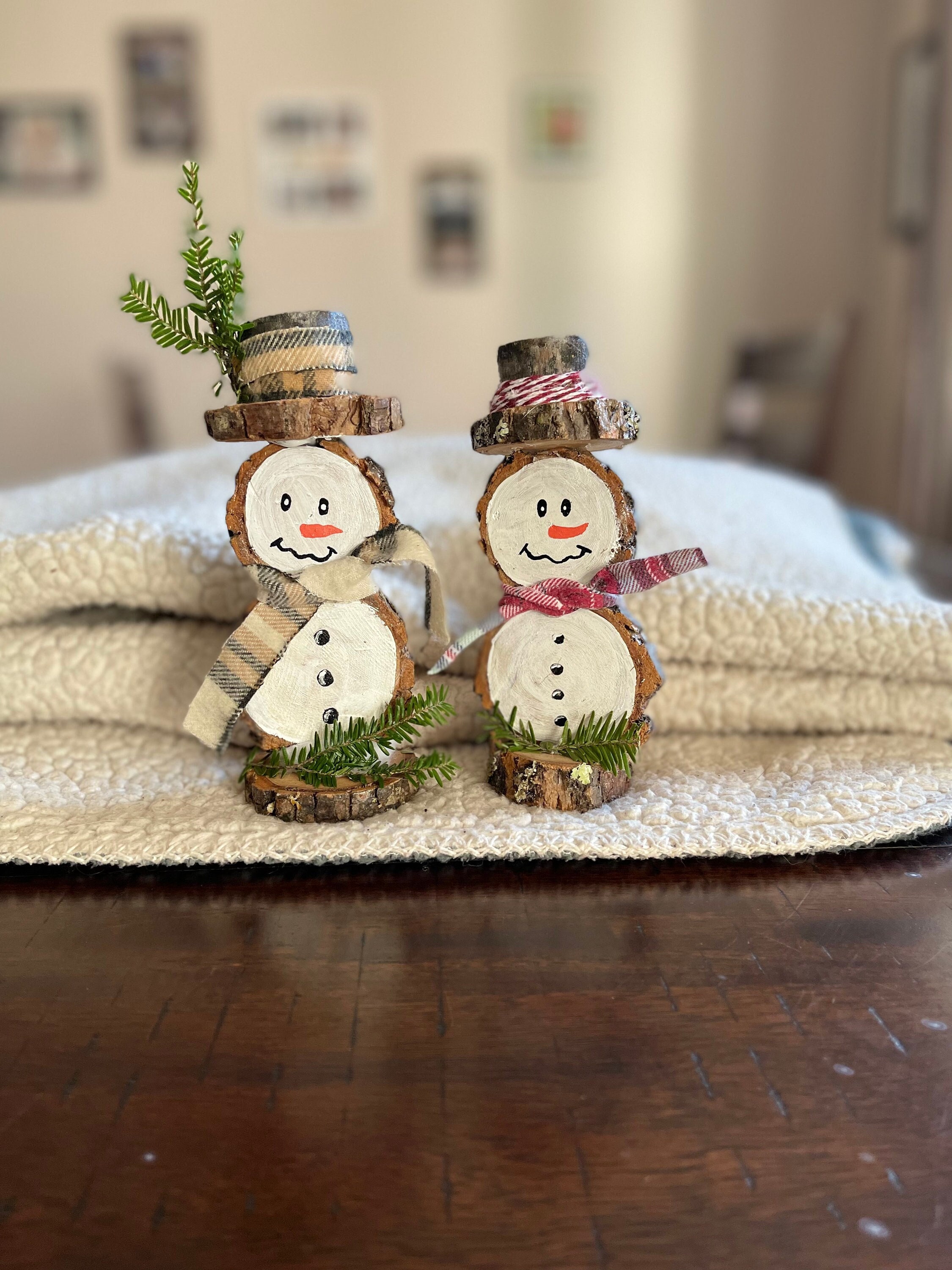 Snowman Wood Slices - Etsy