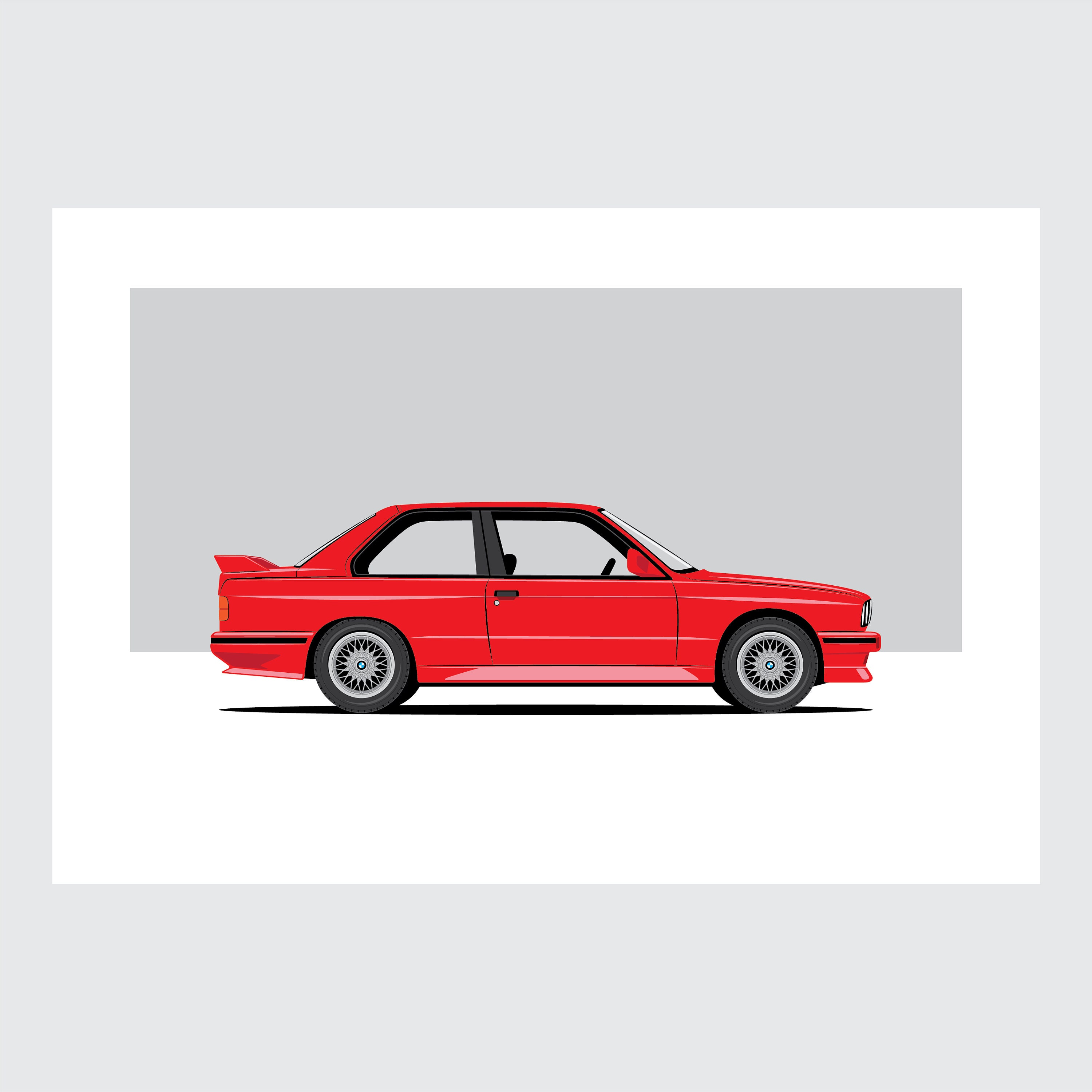 Coche de su elección ilustración de perfil de impresión | Etsy